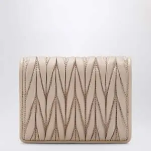 Miu Miu Powder Matelassé Nappa Leather Wallet