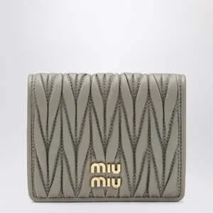 Miu Miu Pumice Matelassé Nappa Leather Wallet - Beige