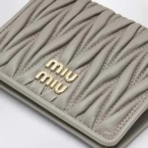 Miu Miu Pumice Matelassé Nappa Leather Wallet