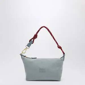 Miu Miu Gabardine Pouch With Embroidered Logo