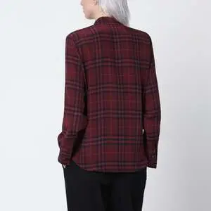 Burberry Silk Check Shirt With Scarf Detail