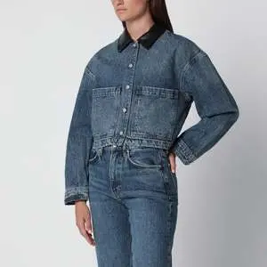 ANINE BING Yuma Jacket In Washed Denim - Blue