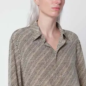 Balenciaga And Black Monogram Silk Shirt