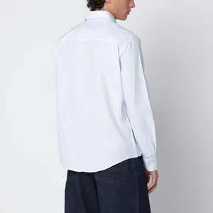 AMI Paris White Striped De Coeur Shirt