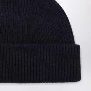 LE BONNET Beanie In Wool And Caregora In Midnight