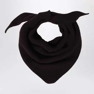 LE BONNET Bandana In Wool And Caregora In Espresso - Brown
