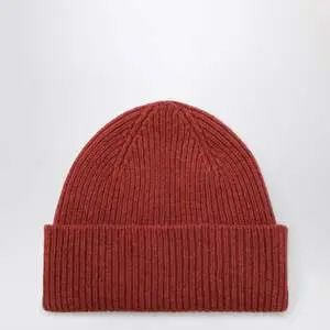 LE BONNET Beanie In Wool And Caregora In Terra - Red