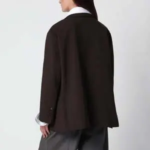 THE FRANKIE SHOP Bea Dark Single-breasted Jacket