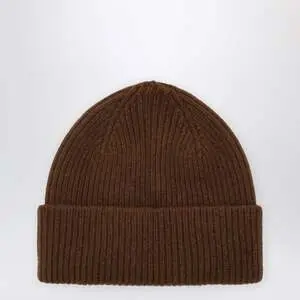LE BONNET Beanie In Wool And Caregora In Walnut