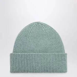 LE BONNET Beanie In Wool And Caregora In Basil - Green