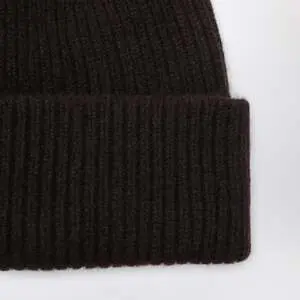 LE BONNET Beanie In Wool And Caregora In Espresso