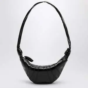LEMAIRE Small Croissant Bag In Coated Cotton - Black
