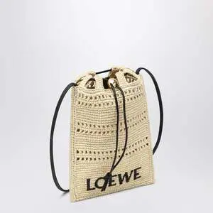 Loewe Raffia Drawstring Pouch