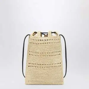 Loewe Raffia Drawstring Pouch