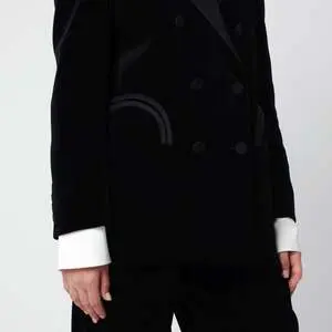 BLAZÉ MILANO Velvet Double-breasted Blazer