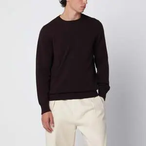 DRUMOHR Crew-neck Sweater In Blue- Cashmere - Black