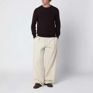 DRUMOHR Crew-neck Sweater In Blue- Cashmere
