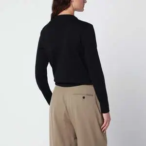 AMI Paris Wool Cardigan With De Coeur Embroidery