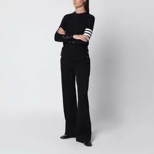 Thom Browne Four-bar Wool Crew-neck Sweater - Blue