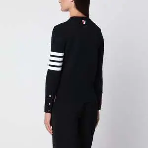 Thom Browne Four-bar Wool Crew-neck Sweater - Blue