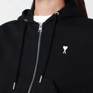 AMI Paris De Coeur Zip-up Sweatshirt