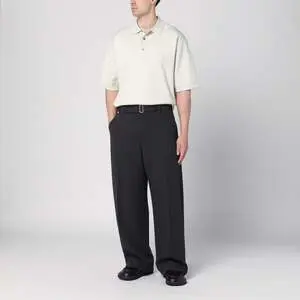Studio Nicholson Short-sleeve Ice Color Polo - White