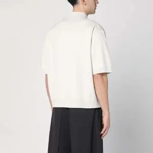 Studio Nicholson Short-sleeve Ice Color Polo - White