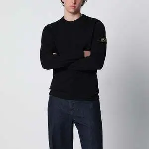 Stone Island Logo Badge Cotton Sweater