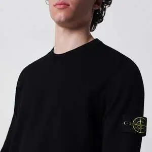 Stone Island Logo Badge Cotton Sweater