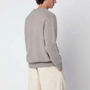 Soft Goat Greige Cashmere V-neck Sweater