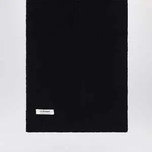 LE BONNET Scarf In Wool And Caregora In Onyx