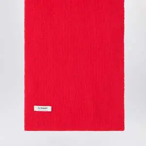 LE BONNET Scarf In Wool And Caregora In Crimson