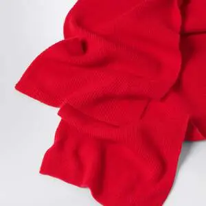 LE BONNET Scarf In Wool And Caregora In Crimson