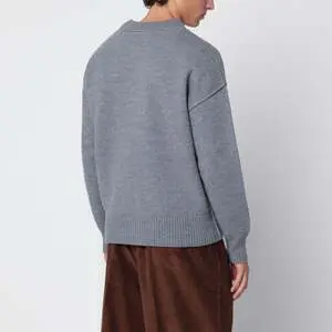 AMI Paris De Coeur Merino Wool Cardigan