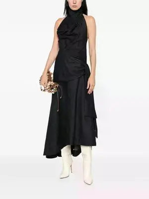 Zimmermann Halterneck Draped-detail Maxi Dress
