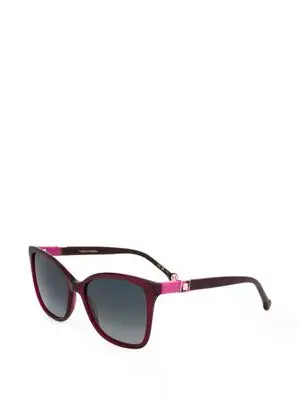 Carolina Herrera Logo-plaque Square-frame Sunglasses