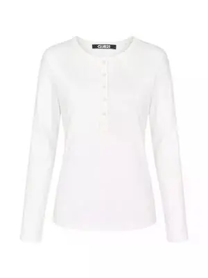 CLUB21 COLLECTION Fern Long Sleeve Top - White