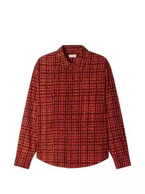 Sandro Shirt With Velvet Flocking - Orange