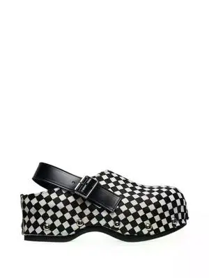 COMME DES GARÇONS TAO Check-print Studded Clogs