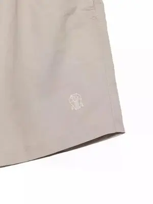 Brunello Cucinelli Logo-embroidered Drawstring Swim Shorts