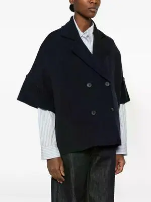 ANNE CLAIRE Double-breasted Ribbed-cuff Coat
