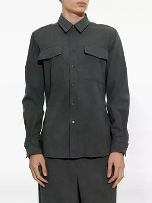 AMI Paris Flap-pocket Wool Shirt