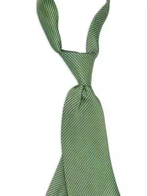 DOUBLET Textured Finish Pointed-tip Tie - Green