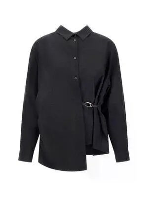 Herno Asymmetric-cut Wool-blend Shirt