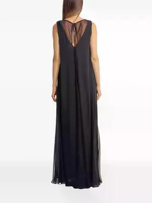 IRINA SCHROTTER Ruffled Sequin-embellished Maxi Dress - Black