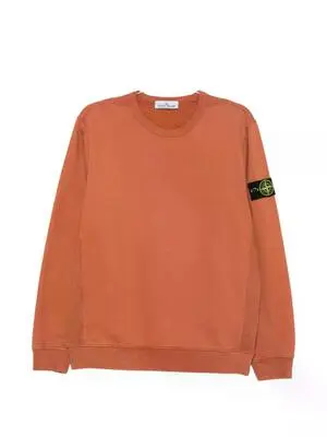 Stone Island Compass Patch Crew-neck Sweater - Orange