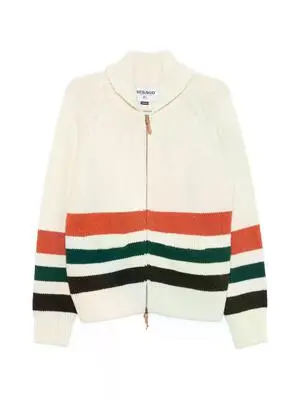 SEBAGO Dyer Bay Striped Zip-up Cardigan - Neutrals