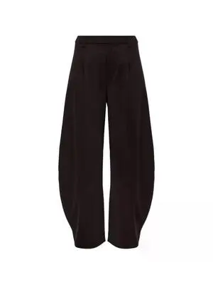 GESTUZ Pleated Wide-leg Trousers - Brown