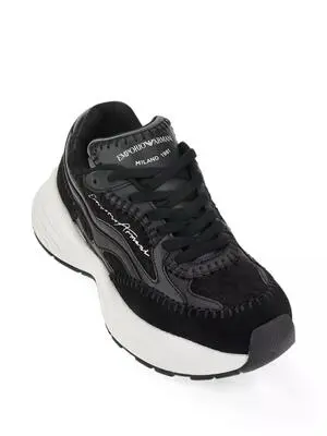 Emporio Armani Logo-embroidered Whipstitch Sneakers