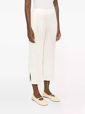 Issey Miyake Cropped Pleated Trousers